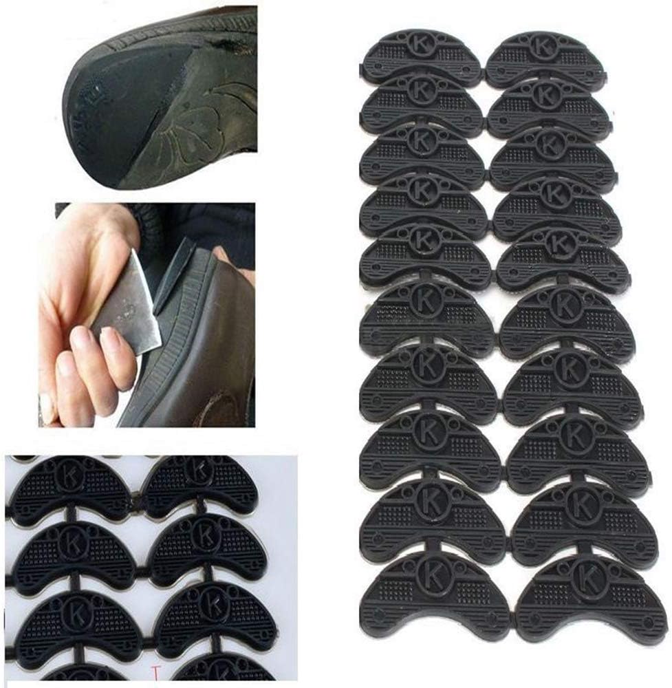 TS Trade 10 Pairs Rubber Sole Heel Savers Toe Plates Taps DIY Glue on ...