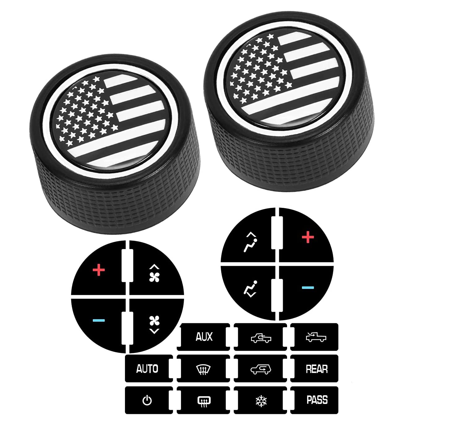 Snapklik.com : American Flag Rear Radio Volume Control Knob Button
