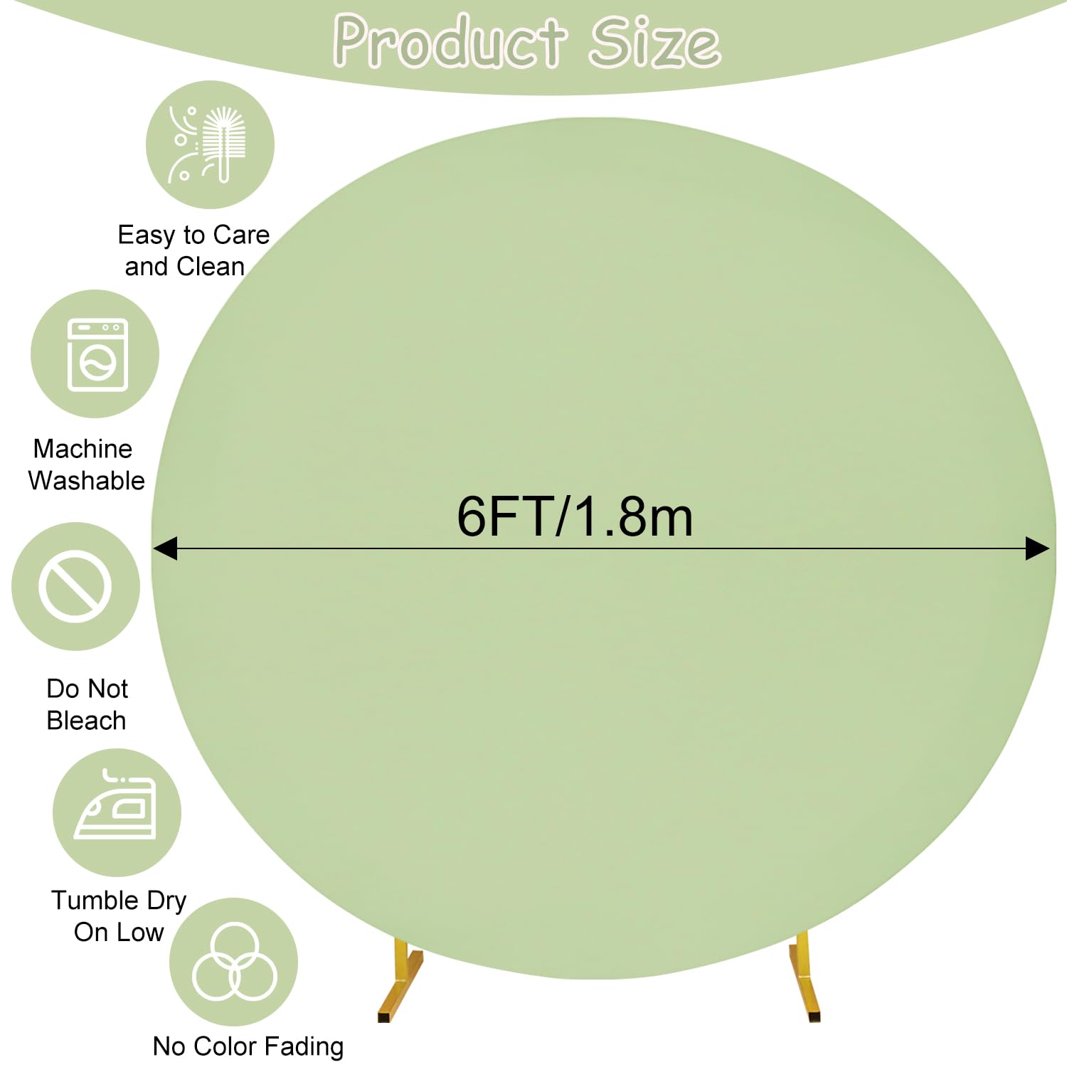 Snapklik.com : 6FT Round Wedding Arch Cover For 6FT Circle Arch Stand ...