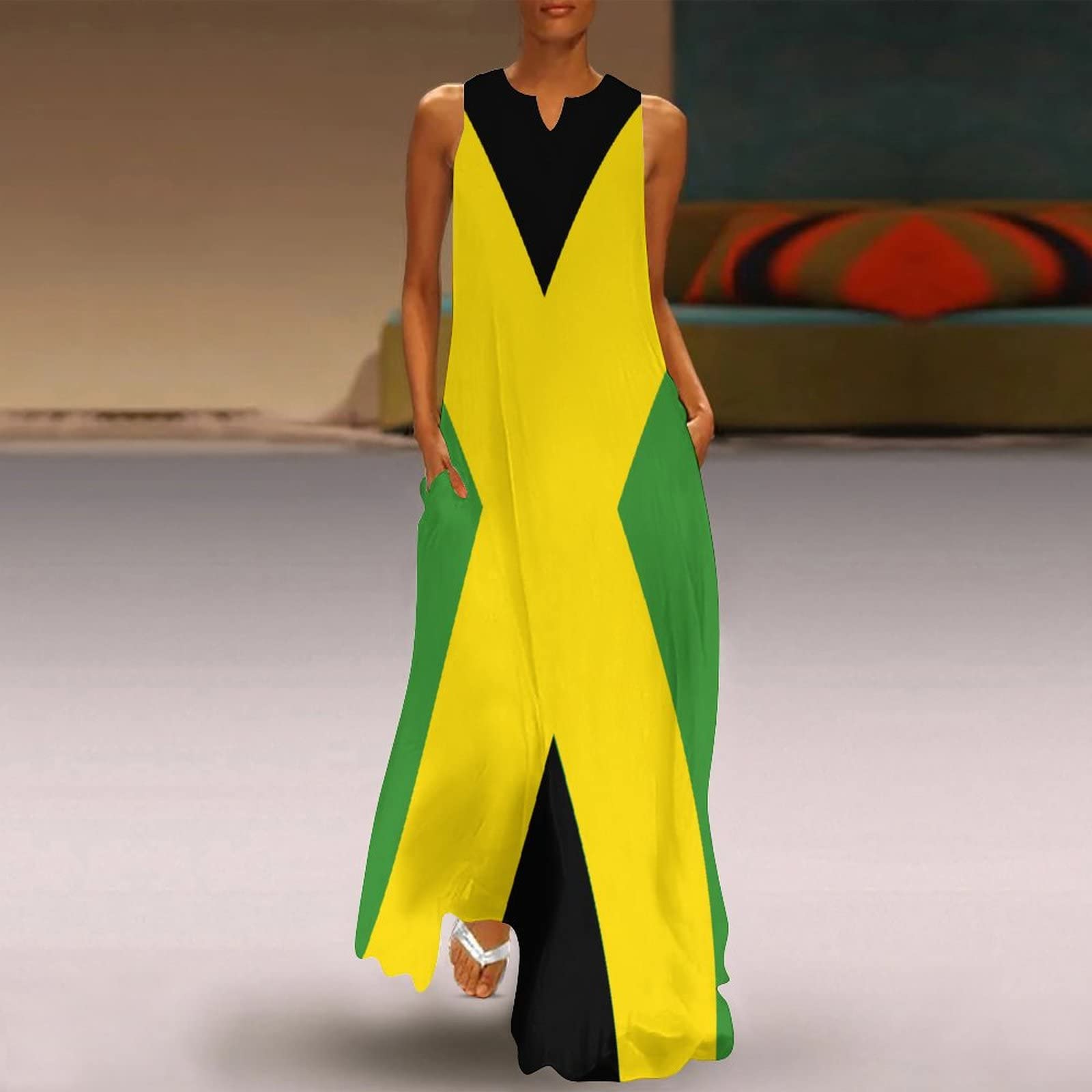 Split Complementary Colors Dress