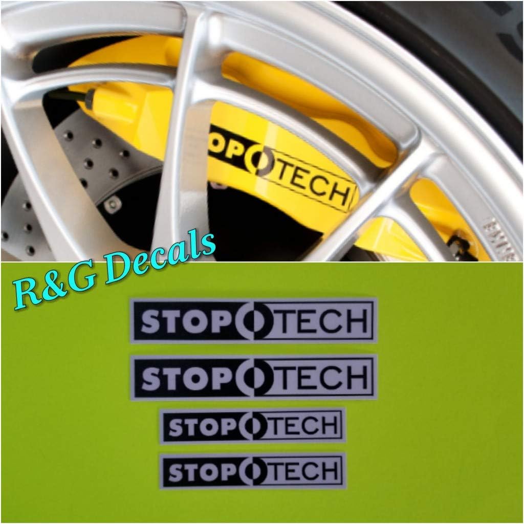 Amazon.com: R&G High Temp Stop TECH Brake Caliper Decal Sticker Set of ...
