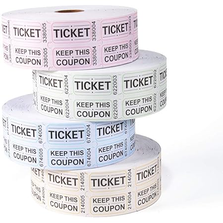 Amazon.com : Raffle Tickets 4th of July Party Double Roll 50 50 Style ...