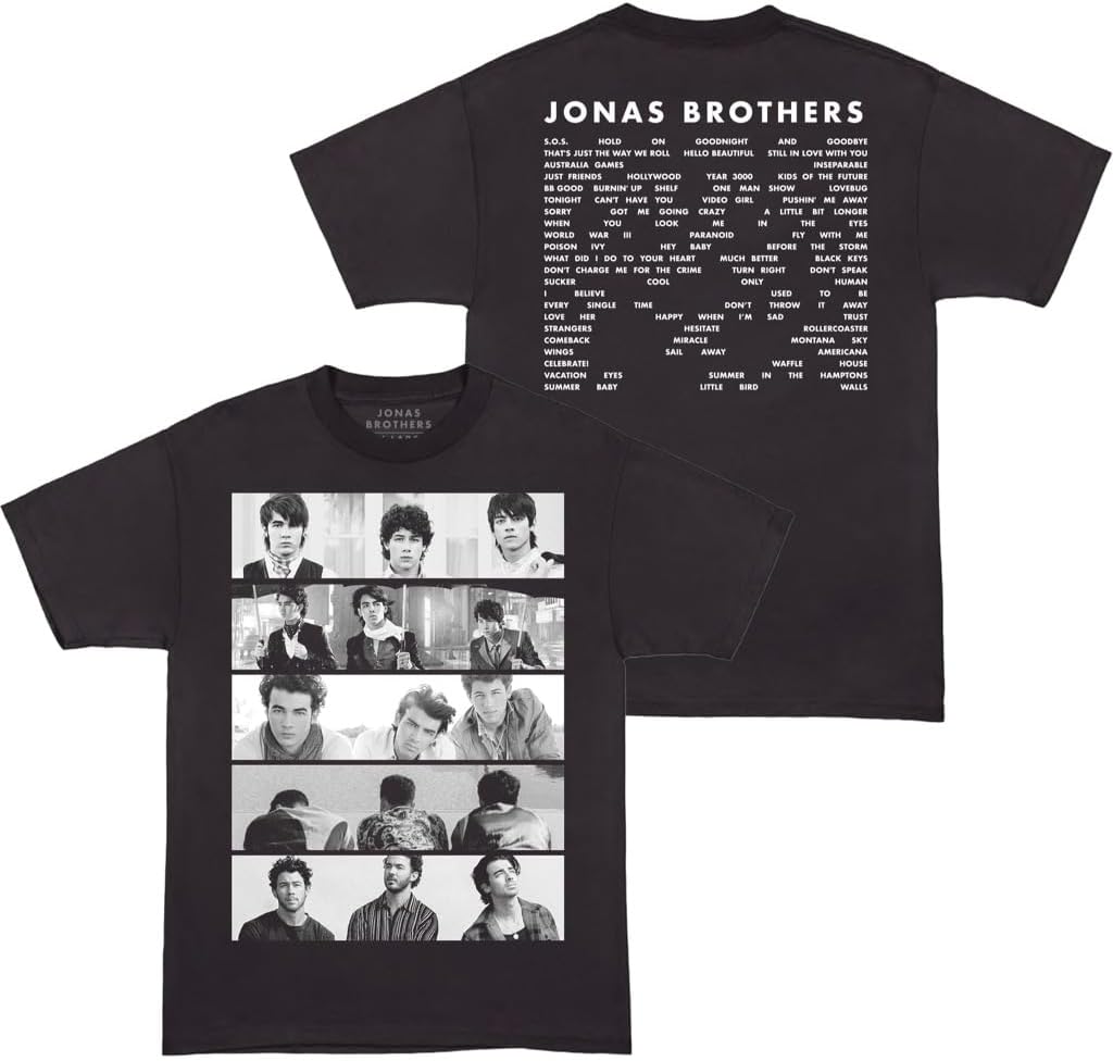 Amazon.com: JONAS BROTHERS Unisex-Adult Official Merch Tracklist Photo ...