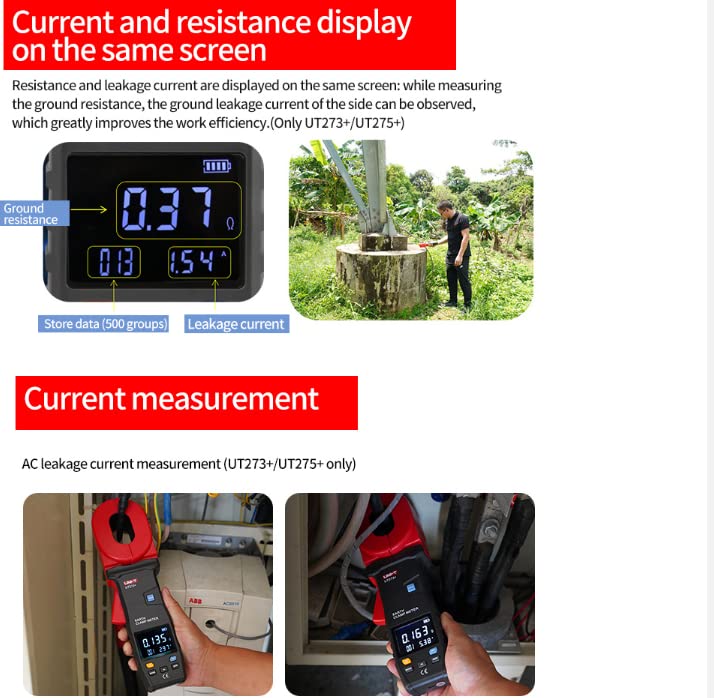 Snapklik.com : UNI-T Clamp Ground Resistance Tester UT273+ UT275 UT276A ...