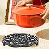 Amazon.com: HningBuyox 2 Pack Cast Iron Trivet, Heavy Duty Metal ...