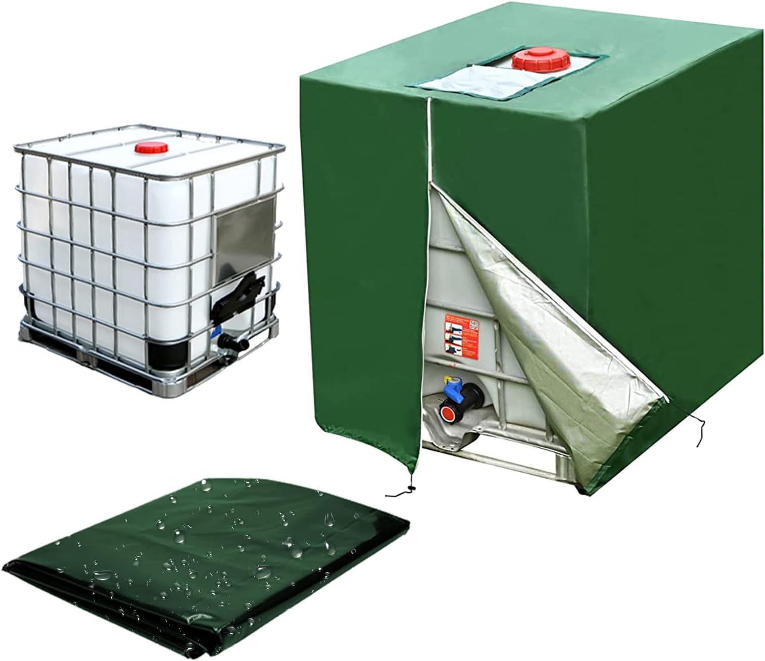 IBC Tank Abdeckung,1000L IBC Container Cover, Abdeckplane für ...