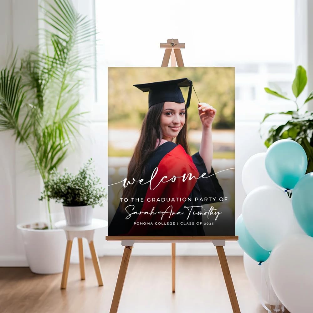Amazon.com: Personalized Graduation Party Welcome Sign, Customizable ...