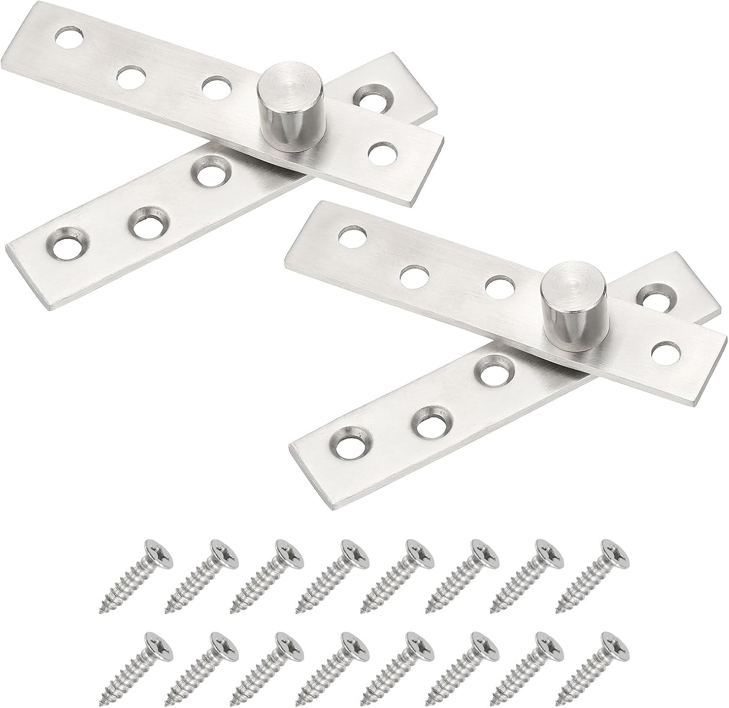 PATIKIL Door Pivot Hinges, 2 Set 360 Rotating Hidden Door Hinges ...