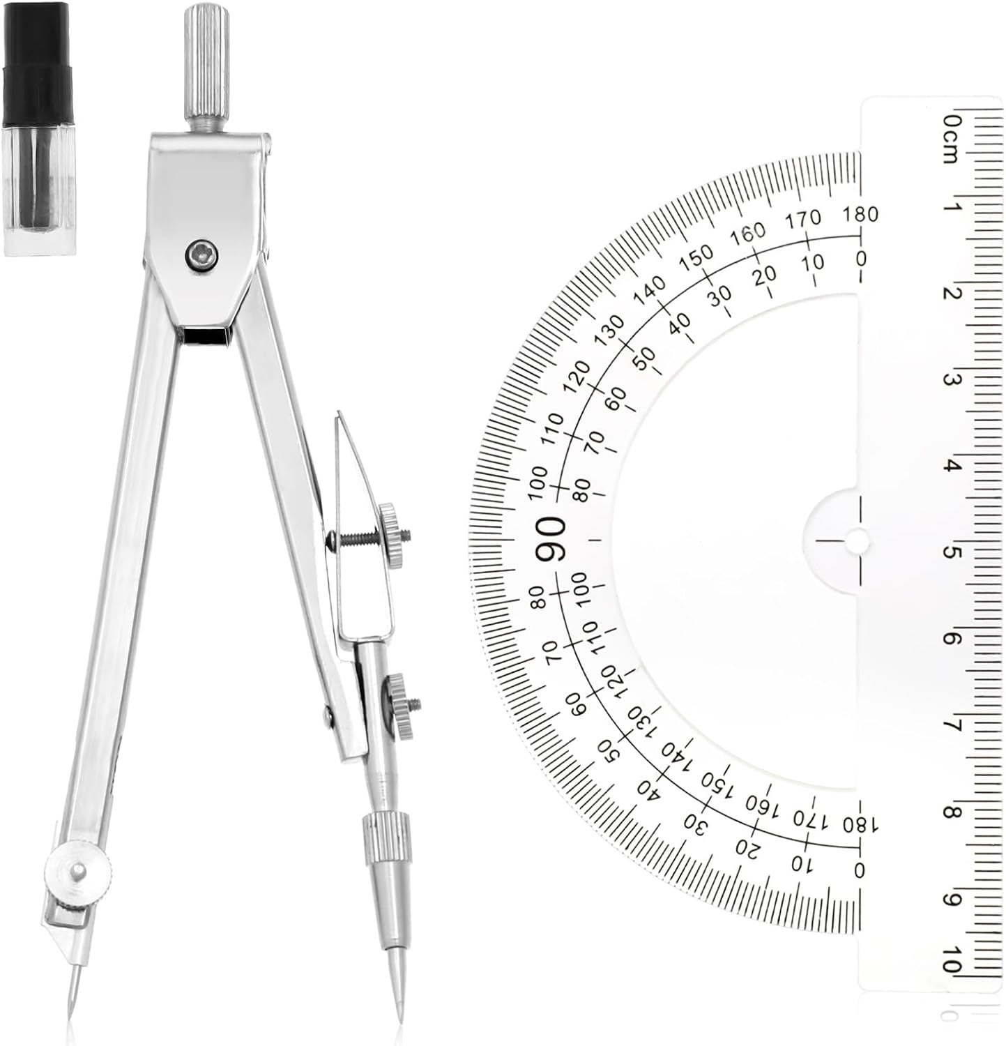 Amazon.com : Protractor and Compass Set, Compass Geometry Tool, Student ...
