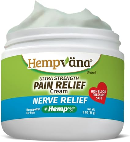 Amazon.com: Hempvana Ultra-Strength Nerve Relief Cream w/100% Pure Hemp ...