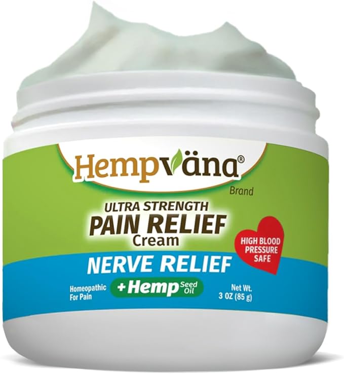 Amazon.com: Hempvana Ultra-Strength Nerve Relief Cream w/100% Pure Hemp ...
