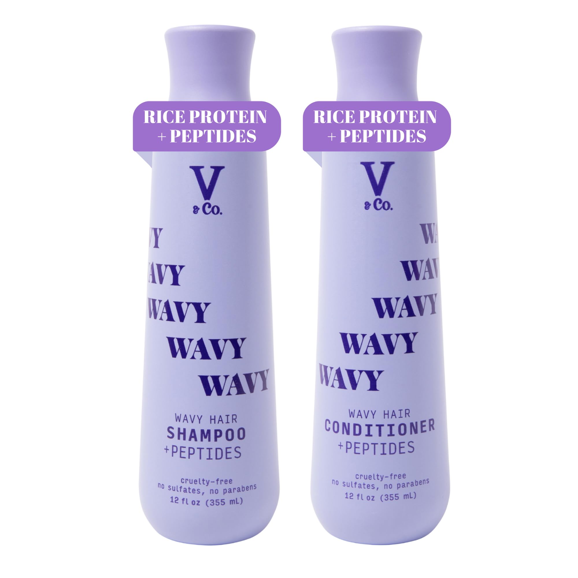 Amazon.com : V&Co. Beauty Wavy Hair Shampoo & Conditioner Set with ...