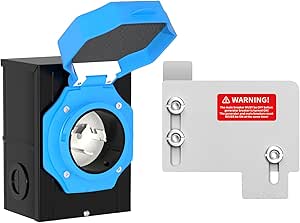 Amazon.com: Marsflex 50 Amp Generator Inlet Box and Generator Interlock ...