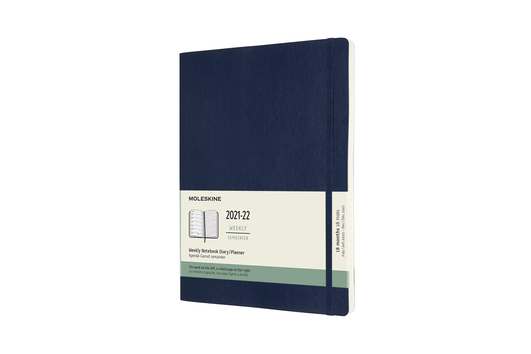 Buy Moleskine Classic 18 Month 2021-2022 Weekly Planner, Soft Cover, XL ...