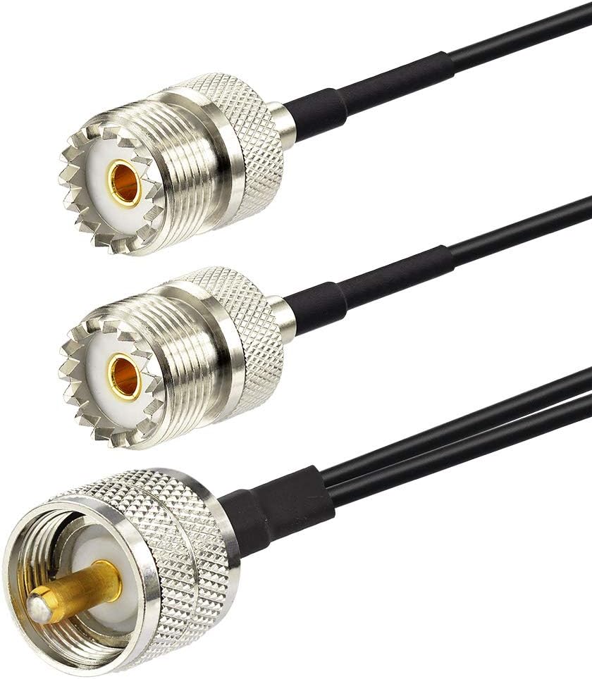 Amazon.com: Superbat PL-259 Splitter Cable Pl259 to Dual SO239 Low Loss ...