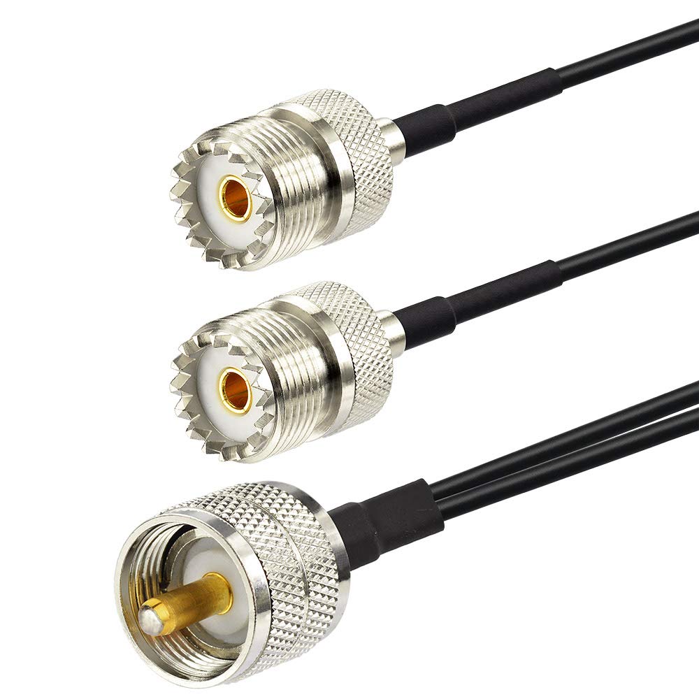 Amazon.com: Superbat PL-259 Splitter Cable Pl259 to Dual SO239 Low Loss ...
