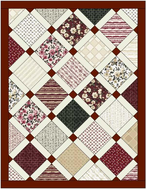 Amazon.com: Quilt Kit by Choice Fabrics - 10x10 Pre-Cut Squares - On ...