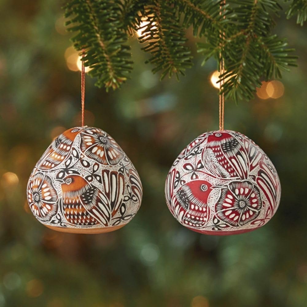 Amazon.com: Dear Holidays Mini Birds Motif Gourd Ornament Set : Home ...