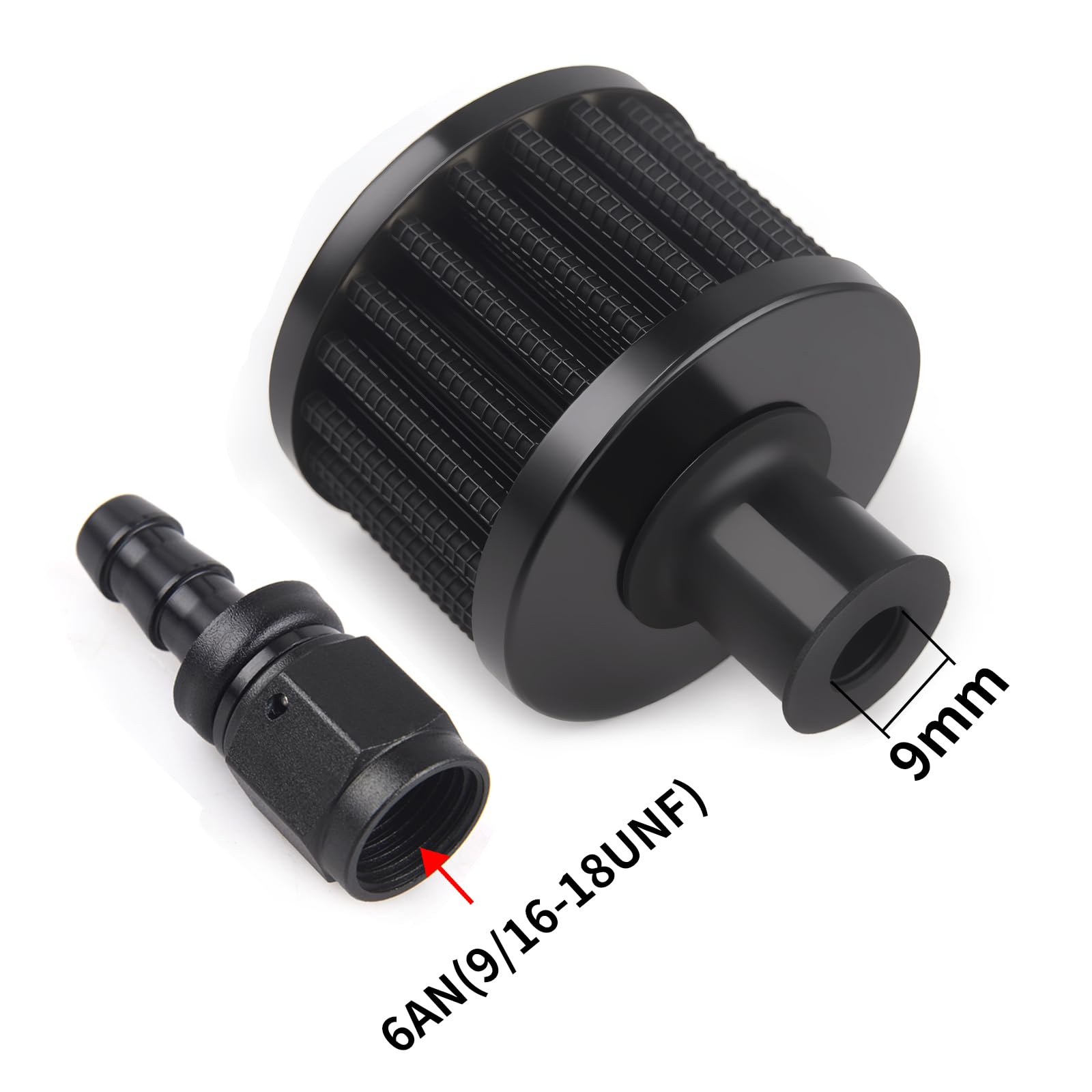 Snapklik.com : 9mm Fuel Cell Breather/Vent Air Filter 6AN Female ...