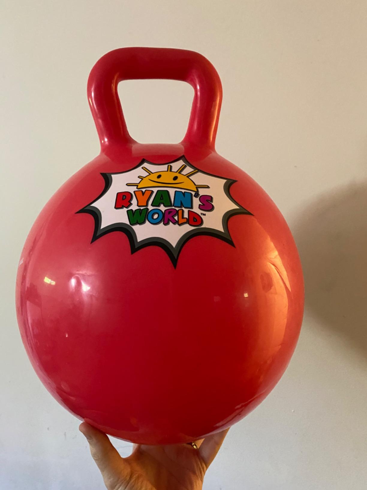 Amazon.com: Franklin Sports Ryan's World Hopper Ball - Red Bouncy Ball ...