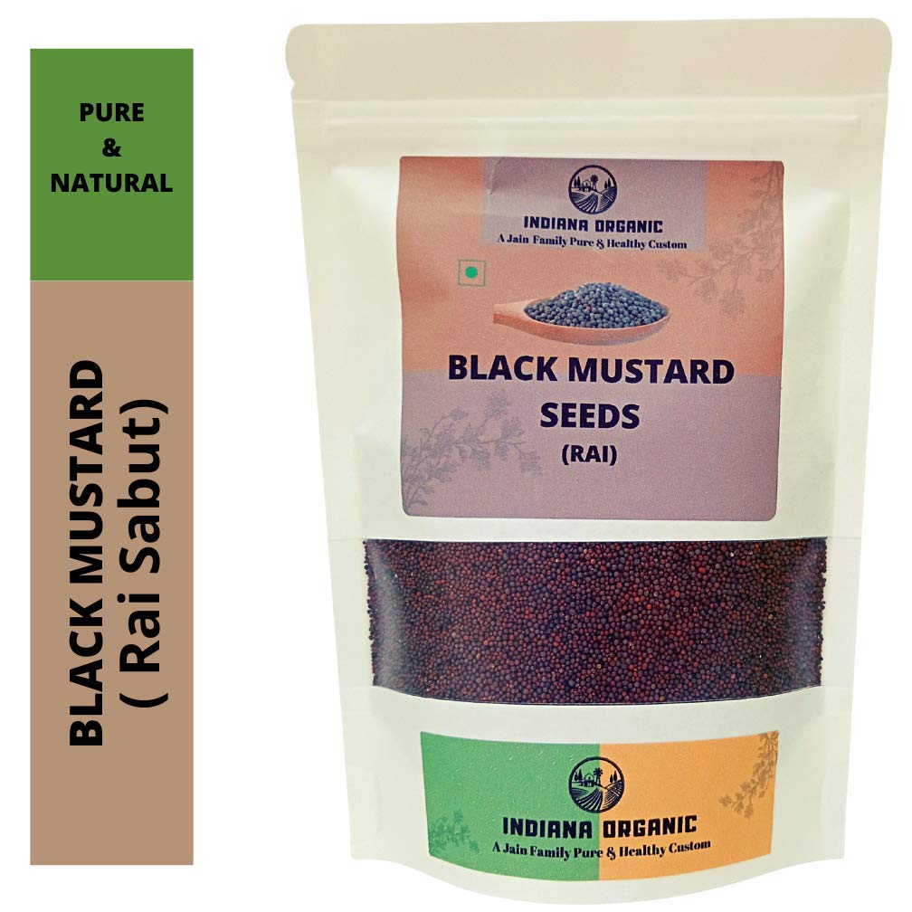 Indiana Organic Black Mustard Seeds, Rai sabut, methi danan | Complete ...