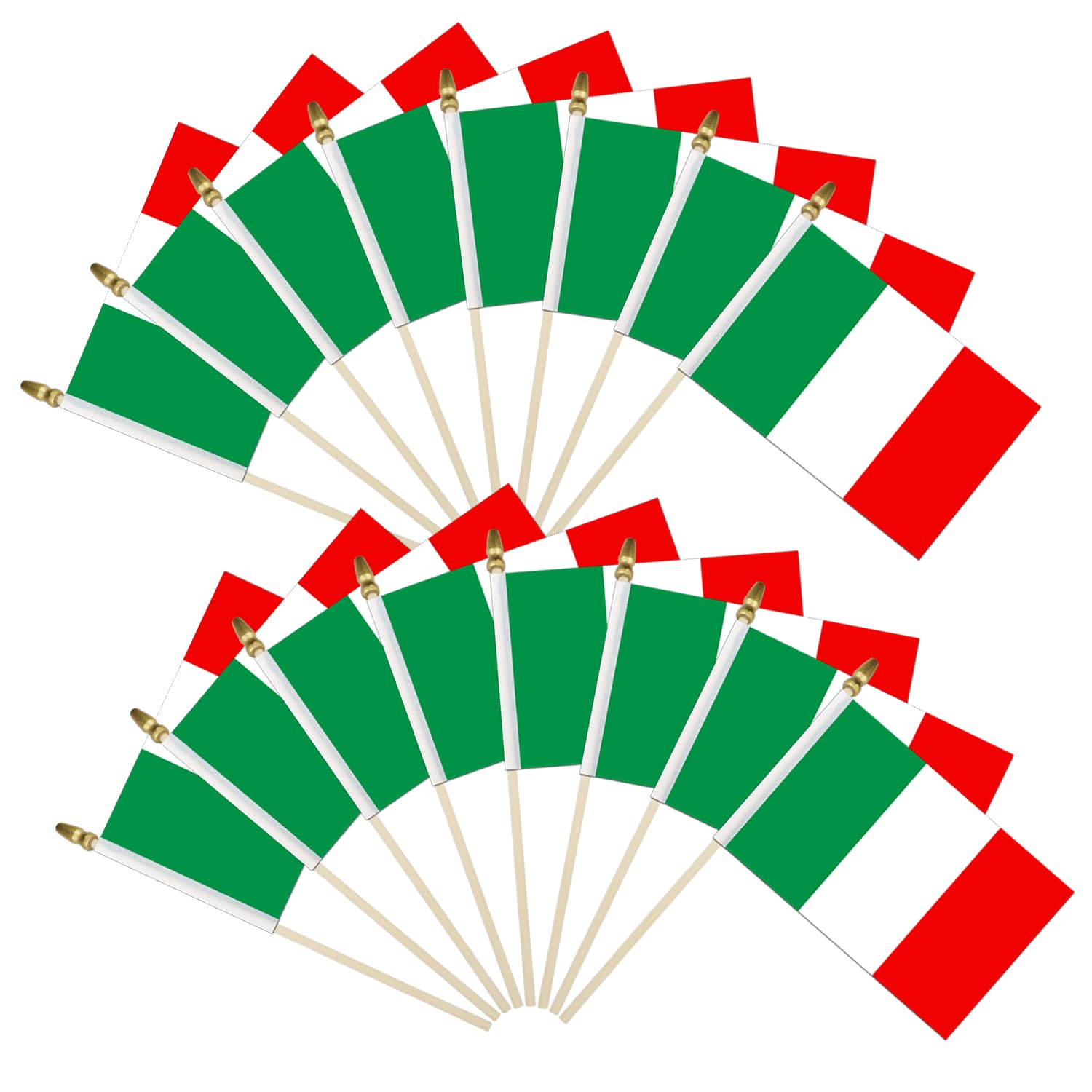 Amazon.com : 16 Pack Small Italy Flags on Stick - Mini Italian Flags ...