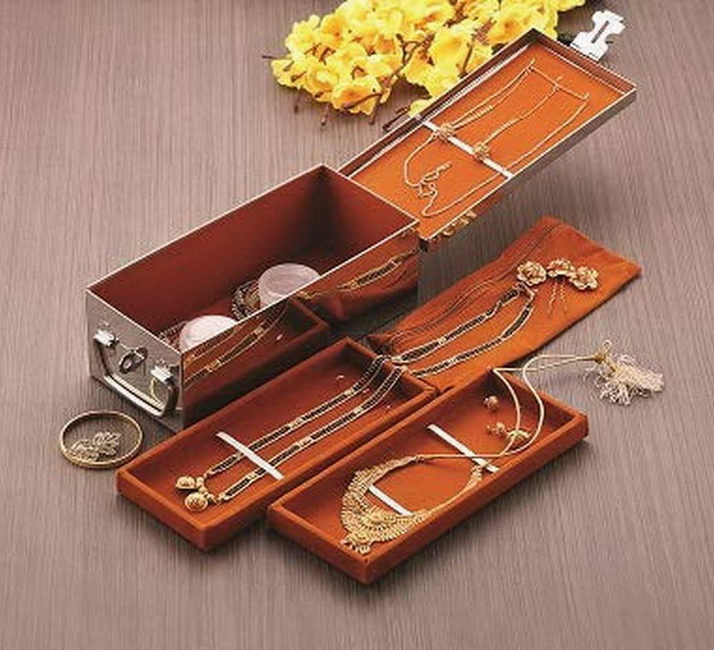 JAYCO Stainless Steel Velvet Jewellery Storage Organizer Locker Box ...