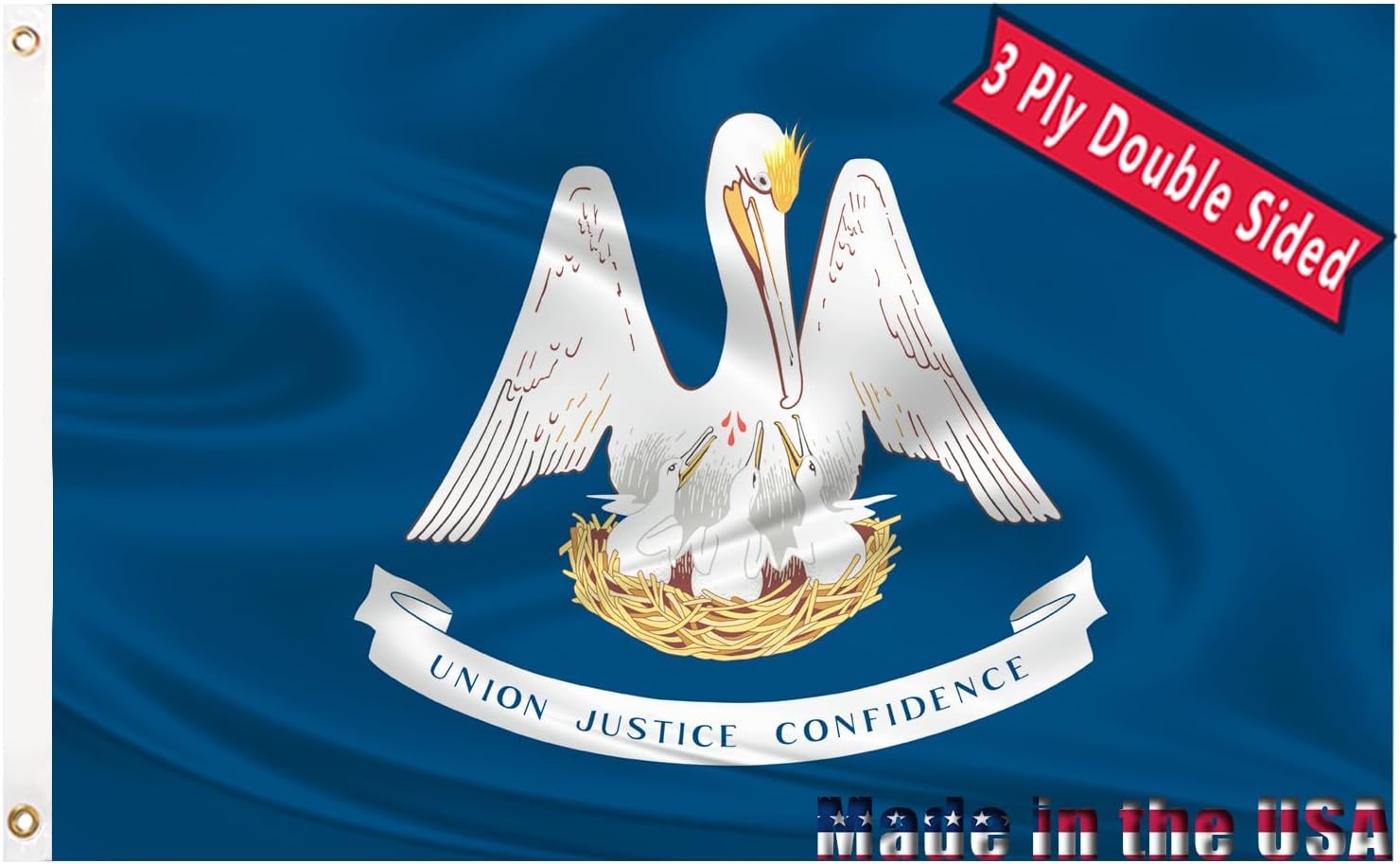 Amazon.com : Louisiana State Flag 3x5 Outdoor Double Sided State of ...