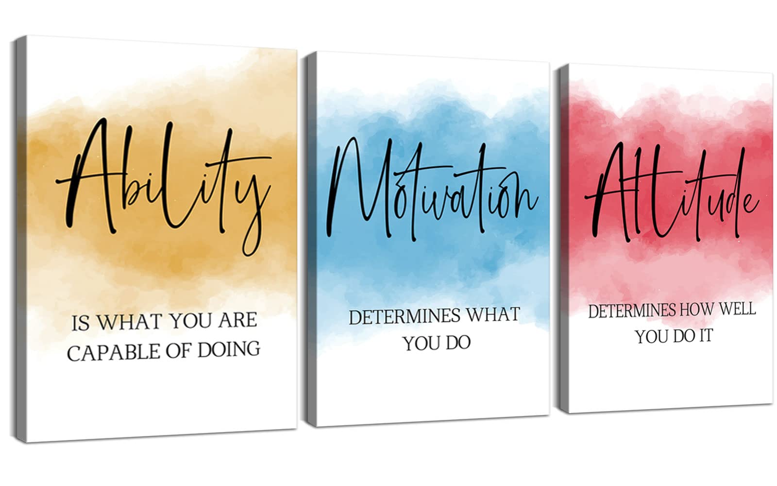 Amazon.com: 3 Piece Inspirational Wall Art Motivational Poster Positive ...