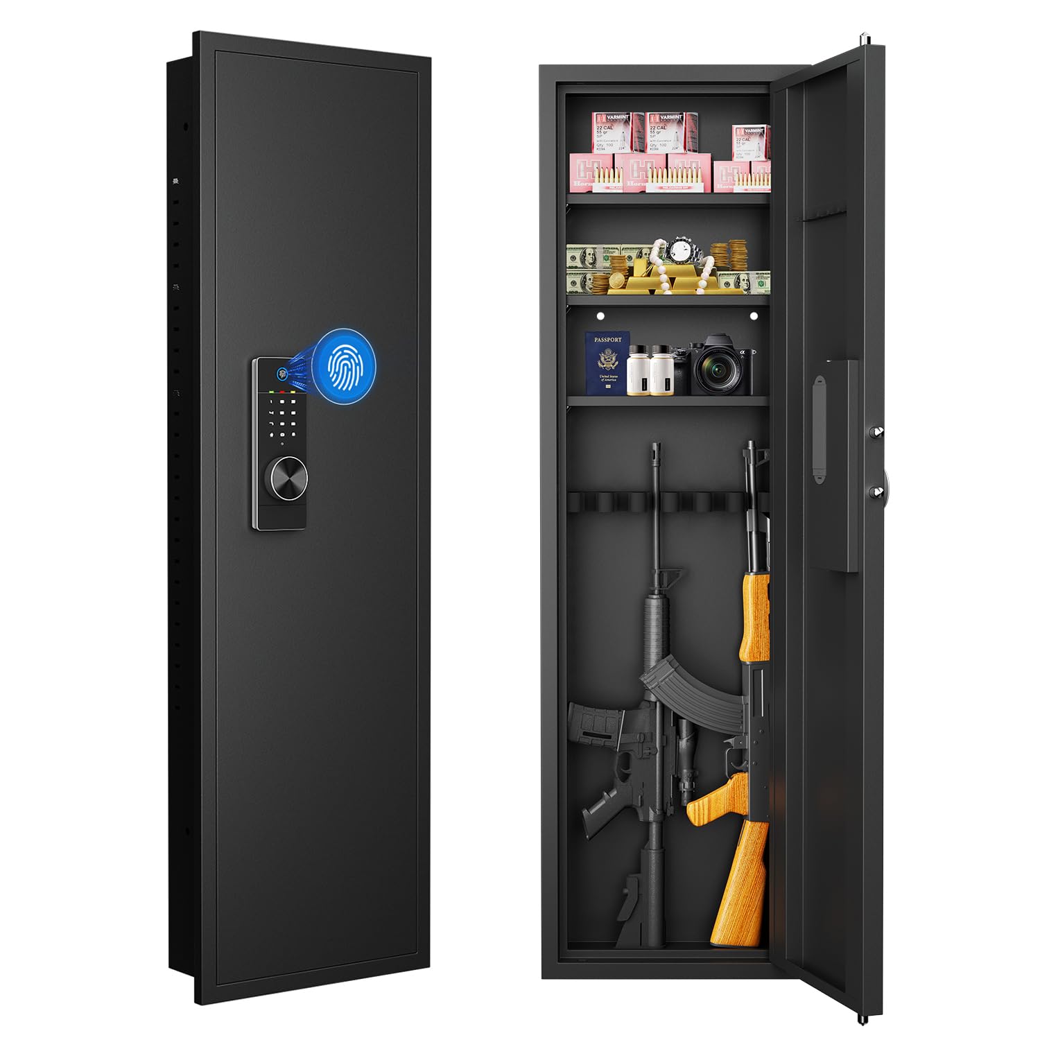 Snapklik.com : 53" Wall Gun Safe Between The Studs