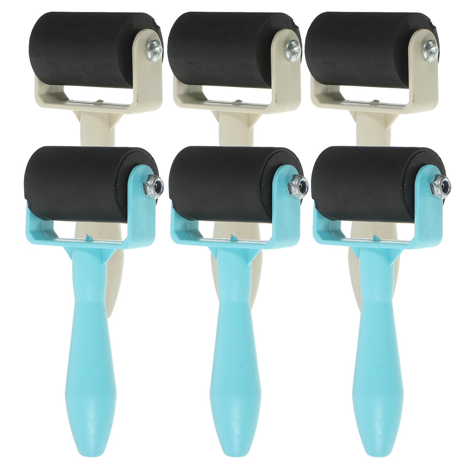 Amazon.com: 6pcs Rubber Roller Brayer Glue Roller Craft Stamping ...