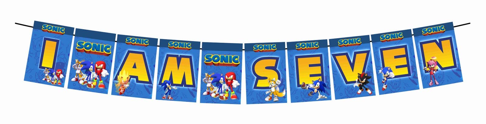 Sonic The Hedgehog Birthday Banner