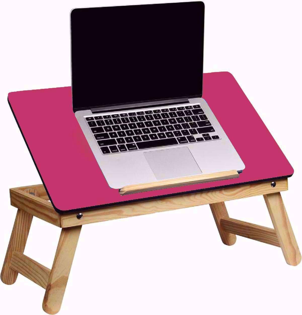 Cloudeal Wooden Standard Adjustable Laptop and Study Table/Portable Lap ...