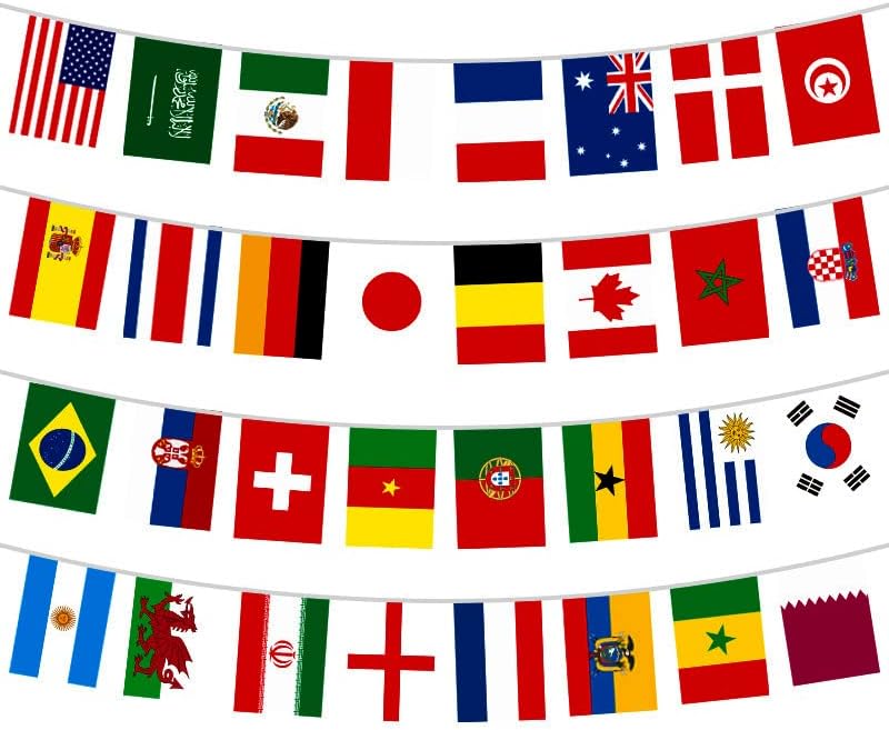 International Flags of the World String Flags Bunting Banner 10M with ...