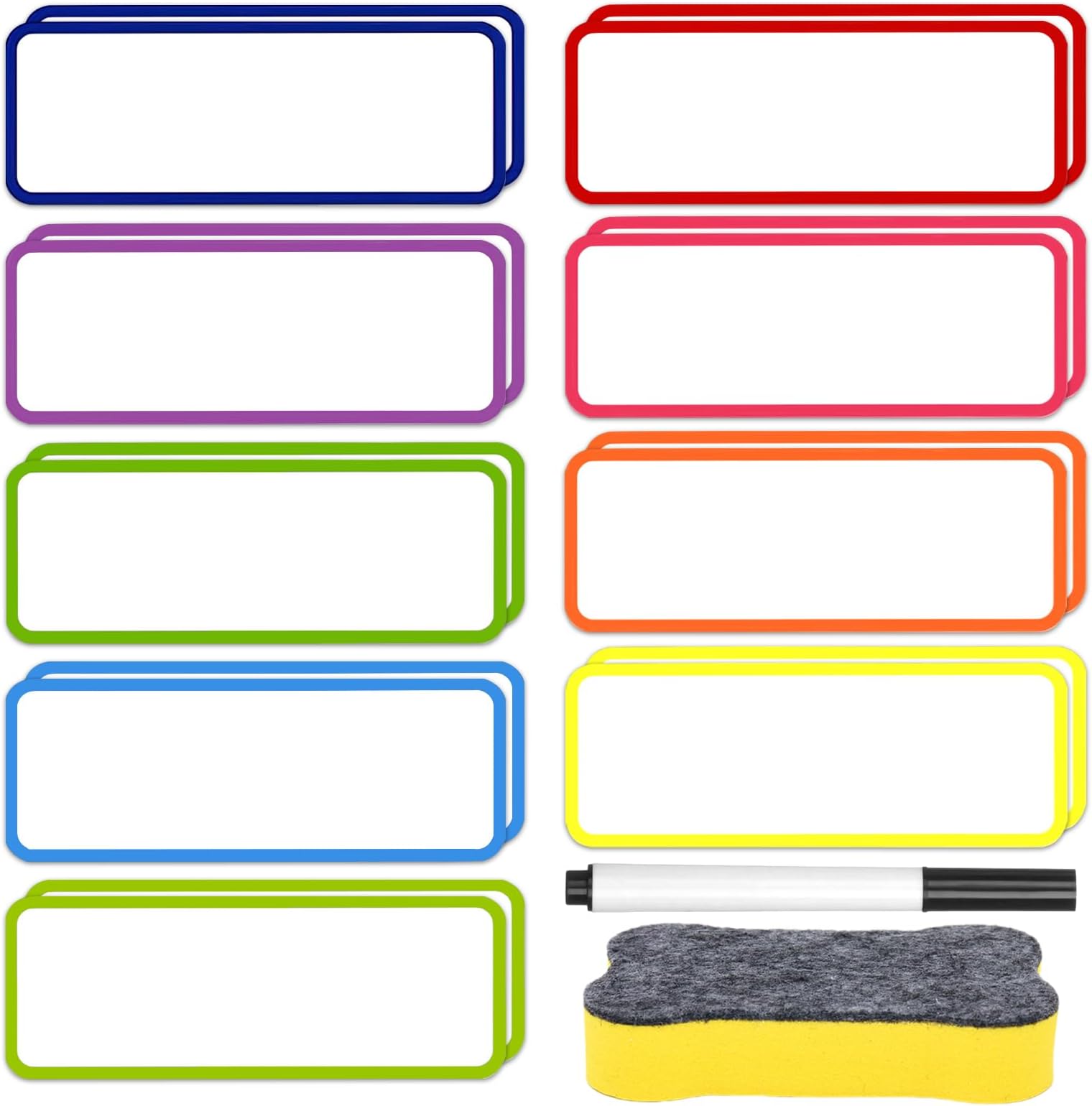 Magnetic Dry Erase Labels, 54 Pcs Reusable Magnetic Labels, Magnetic ...