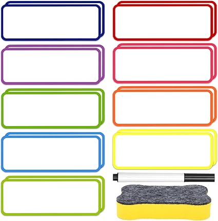 Magnetic Dry Erase Labels, 54 Pcs Reusable Magnetic Labels, Magnetic ...