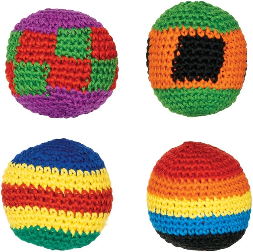 Amazon.com: Raymond Geddes Woven Hacky Sack Balls for Kids, Assorted (Pack of 12) : Toys & Games