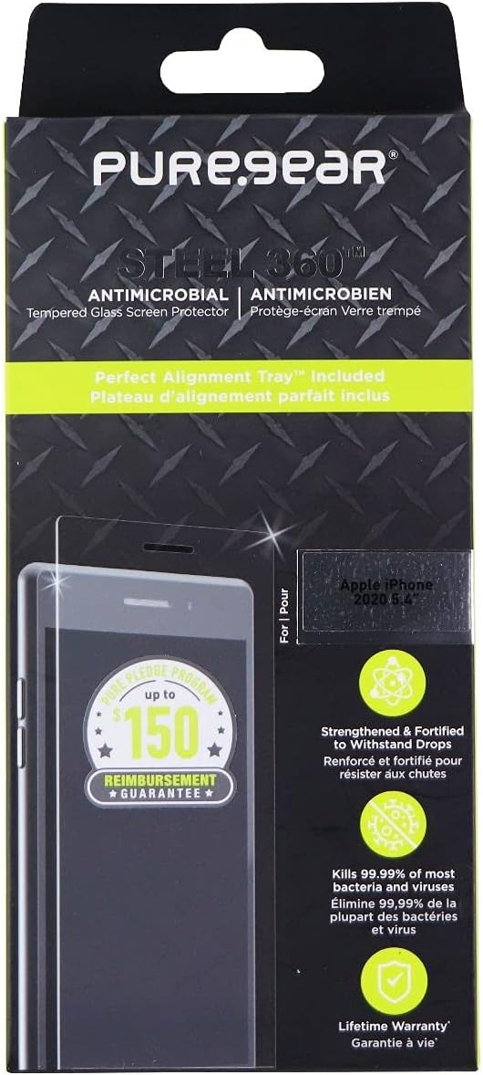 Amazon.com: PureGear Steel 360 Tempered Glass Screen Protector for ...