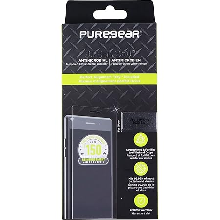 Amazon.com: PureGear Steel 360 Tempered Glass Screen Protector for ...