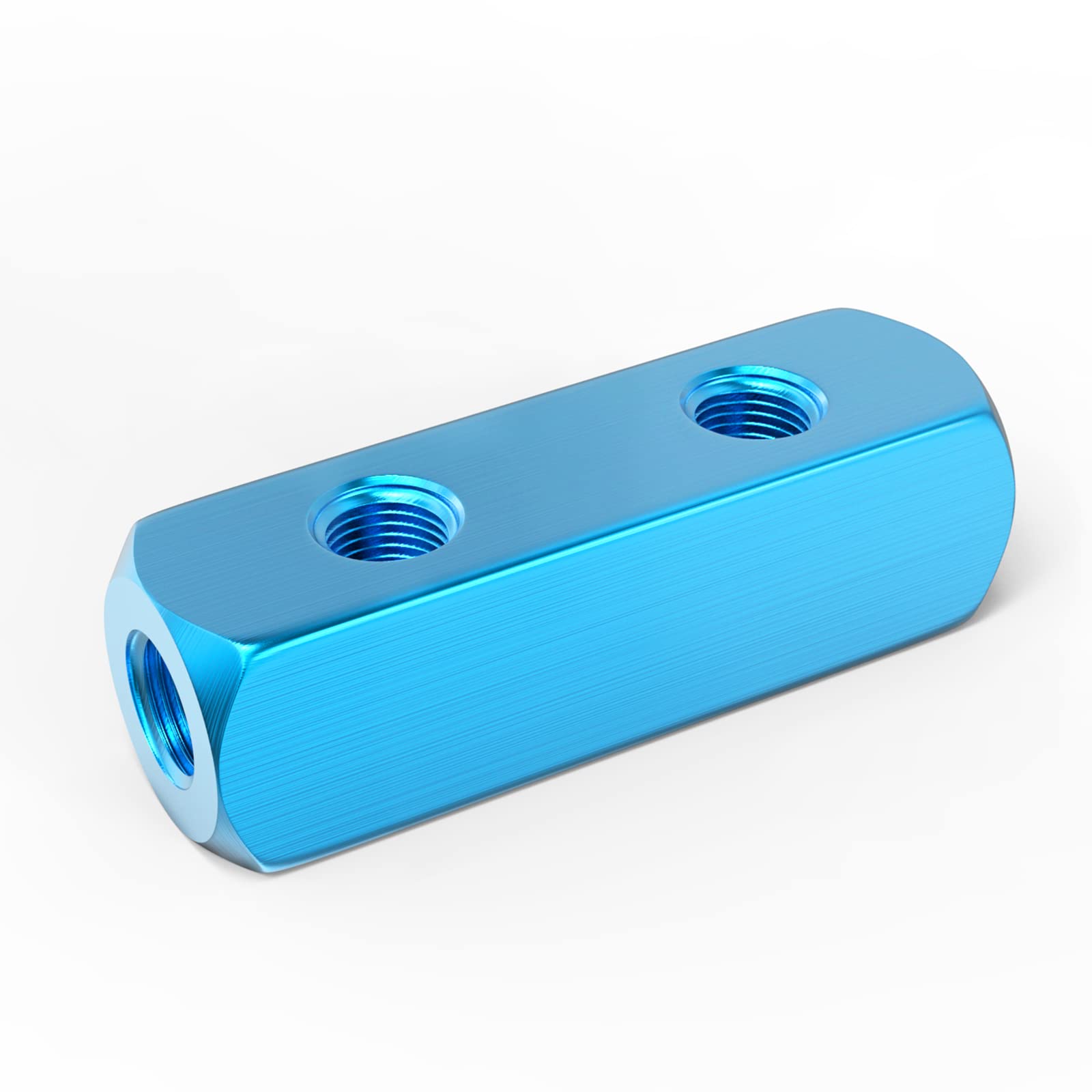 Snapklik.com : 2PCS Aluminum 2 Way 5 Port Pneumatic Manifold Air ...