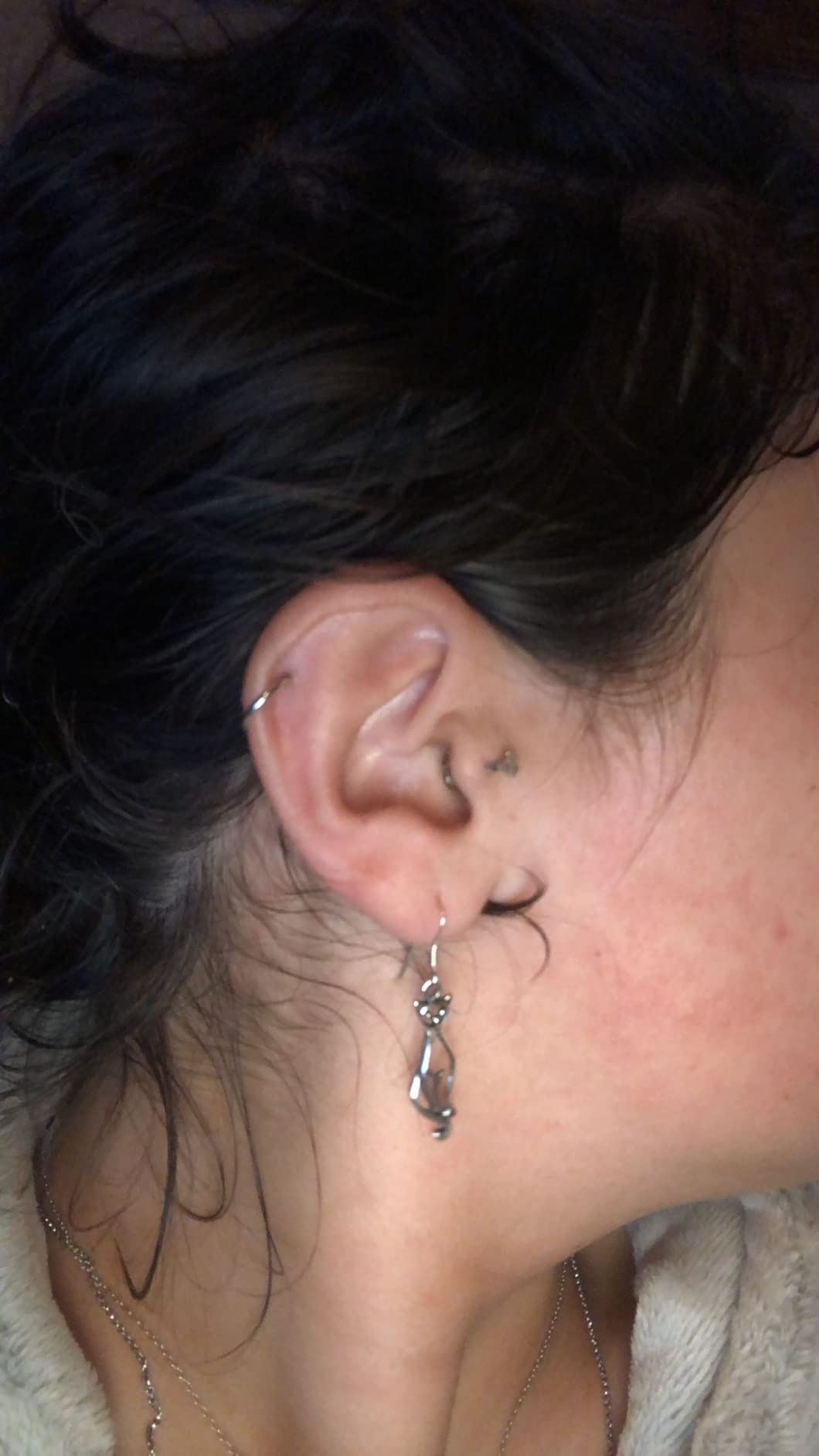 Heather Needham Sterling Silver Cat Earrings - Open design - SIZE: 22mm ...