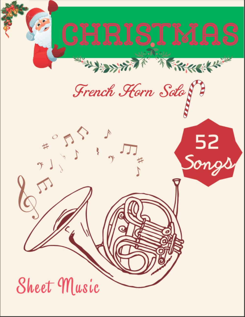 Christmas French Horn Sheet Music: 52 Favorite Christmas Songs (French ...