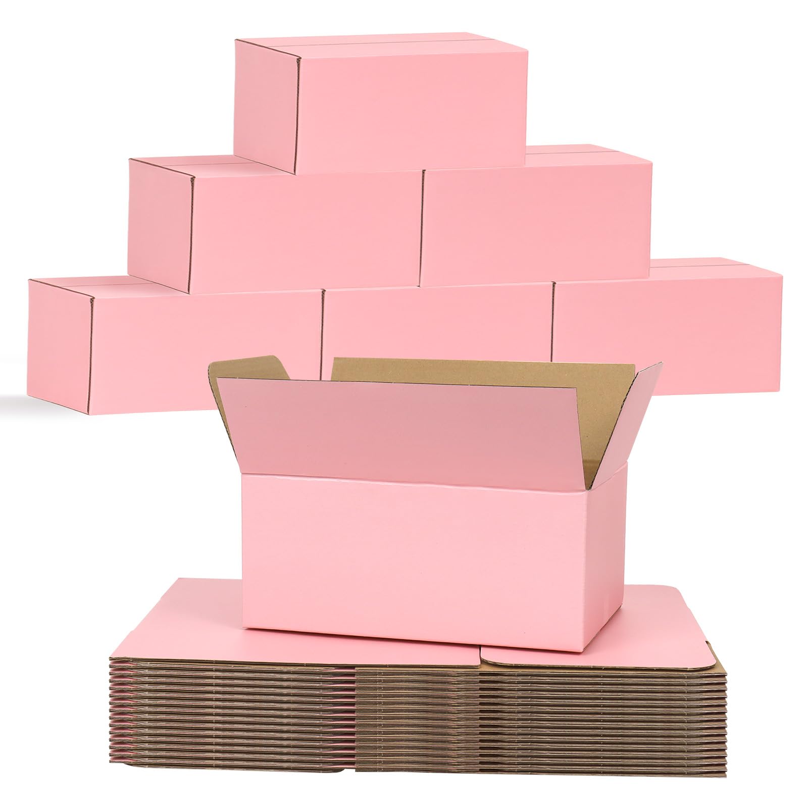 Amazon.com: Pink Shipping Boxes 11x6x6 Inches, 30 Pack Small Corrugated ...