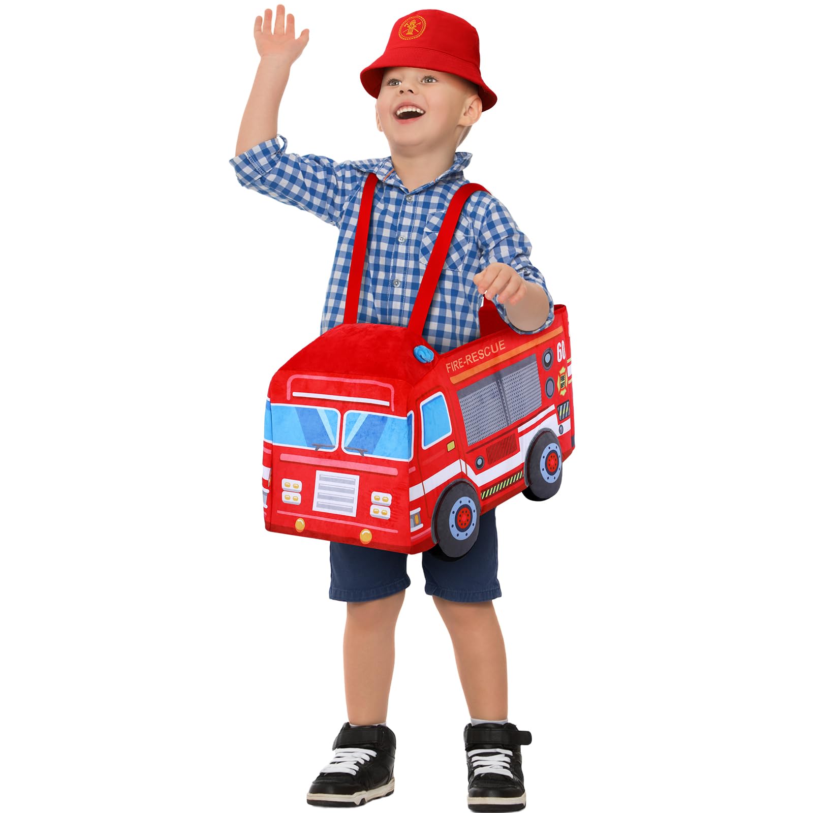 Amazon.com: Mepase Halloween Toddler Fire Truck Costume 3D Vehicle Ride ...