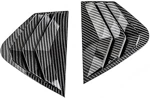 Amazon.com: fitfoyo Rear Side Window Quarter Louver Cover Carbon Fiber ...