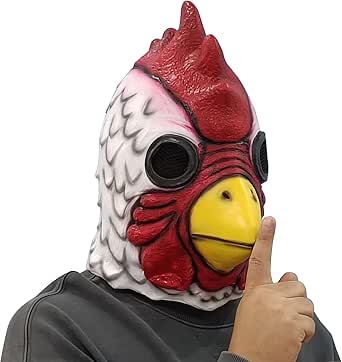 Amazon.com: BEESUM 2023 Latex Rooster Head Mask Role-Play Chicken ...