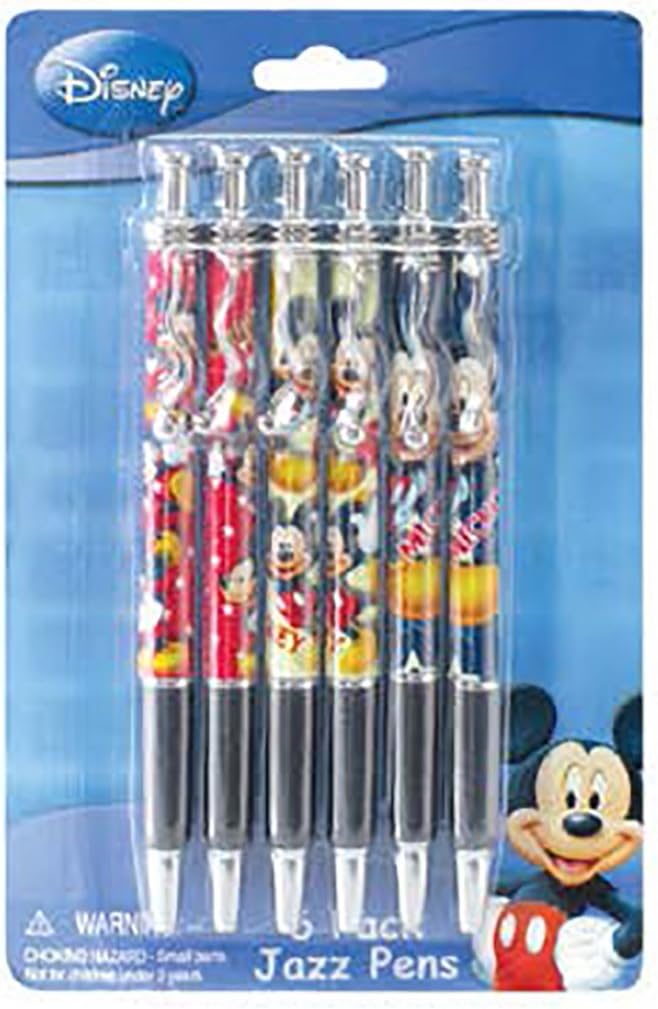 Amazon.com : Disney Mickey Mouse 6pk Pen in Clamshell : Office Products