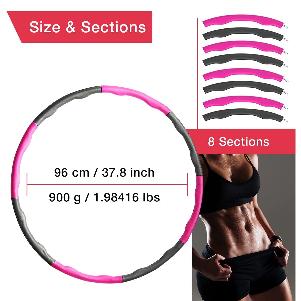 Infinity Hoop Uk Weighted Hula Hoops For Adults Exercise Removable ...