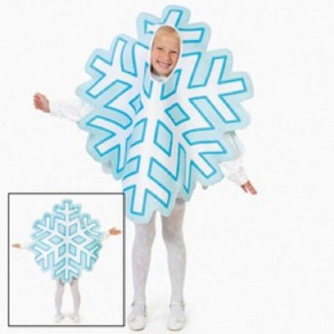 Amazon.com: Fun Express Snowflake Kids Costume - Halloween, Christmas ...