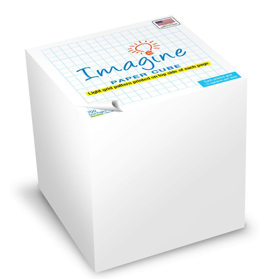 Buy NEW! Blank Note Cube with Graph Paper sheets - NOT STICKY 3.5" cube ...
